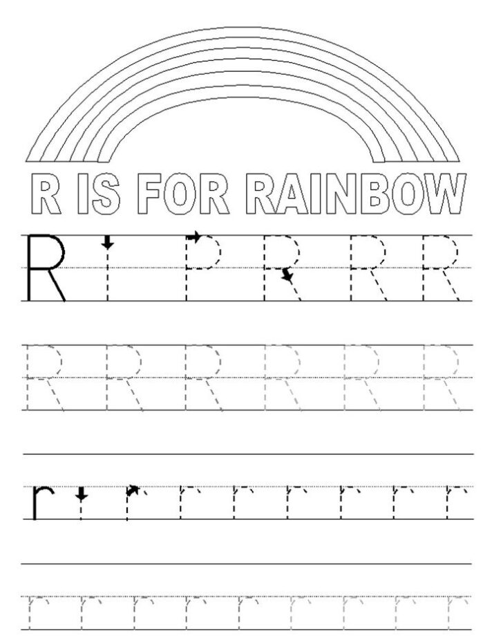 Alphabet Tracer Pages R Rainbow Http Www Kidscp Alphabet Tracer ...