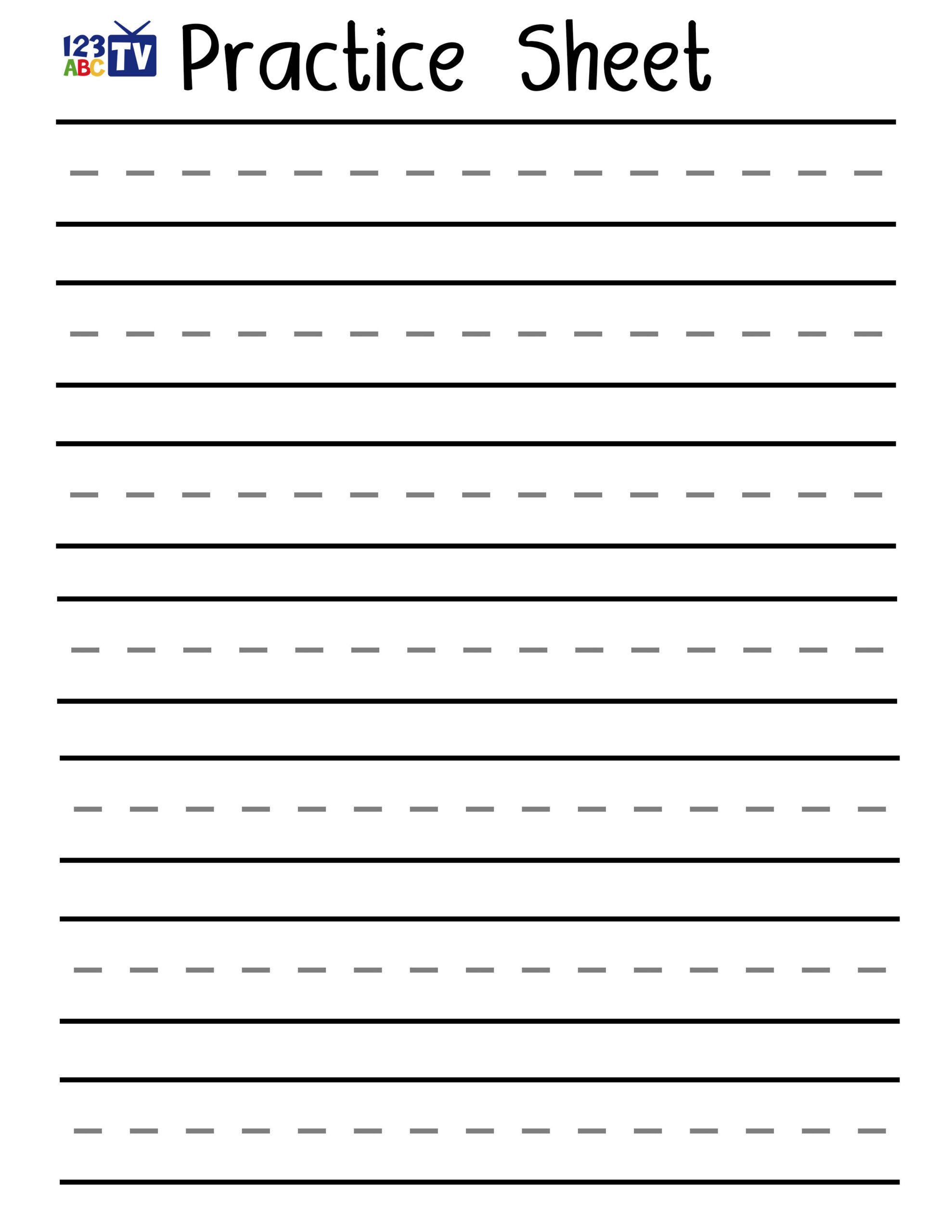 Blank Handwriting Worksheets Handwriting Worksheets