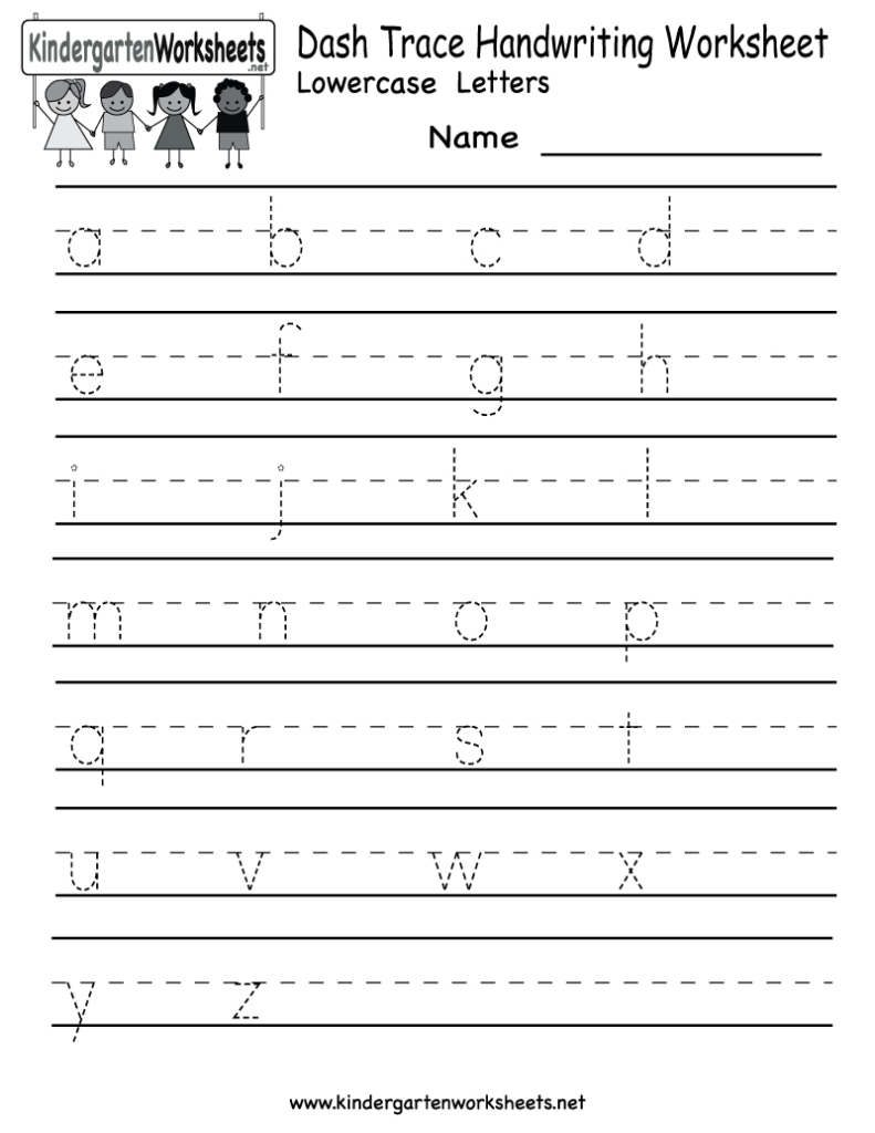 Dash Trace Handwriting Worksheet | Handwriting Worksheets