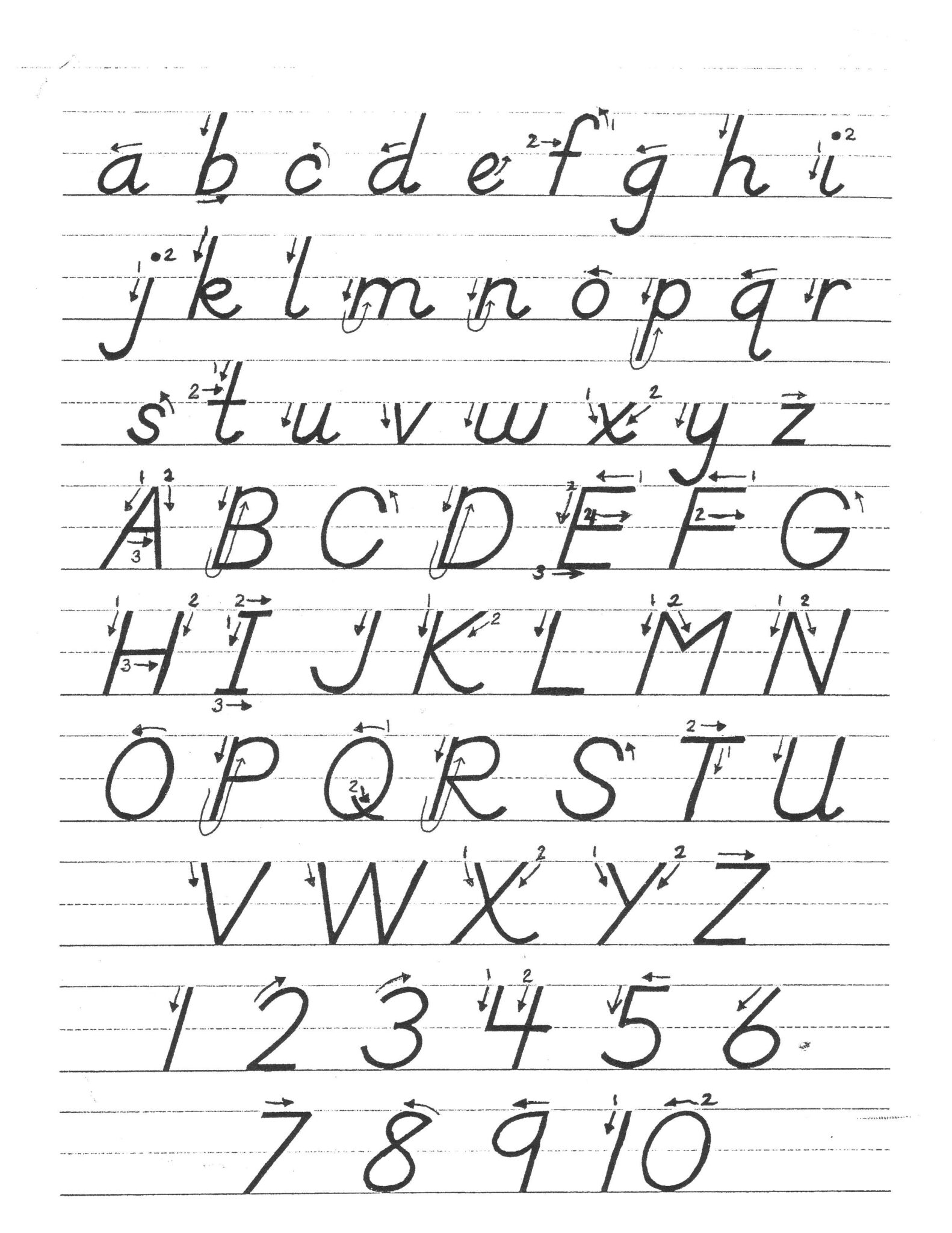 Free Printable D Nealian Cursive Handwriting Worksheets Learning How ...