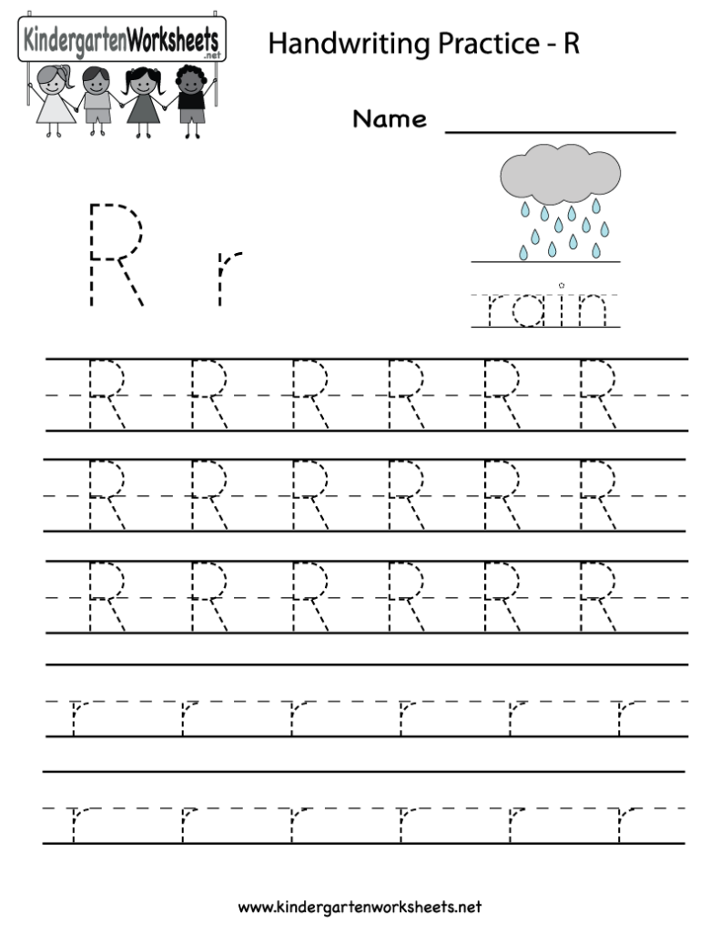 Kindergarten Letter R Writing Practice Worksheet Printable ...