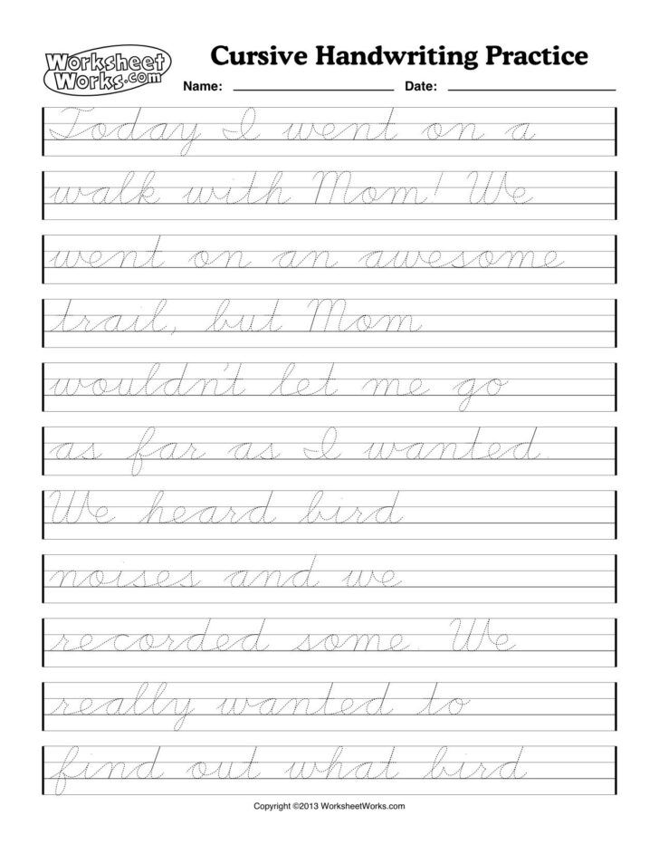 Left Handed Cursive Writing Worksheets Pdf Download Printable Cursive ...