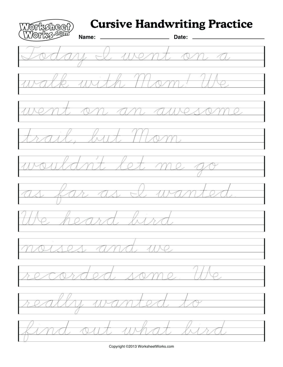 Free Printable Cursive Name Templates | Handwriting Worksheets